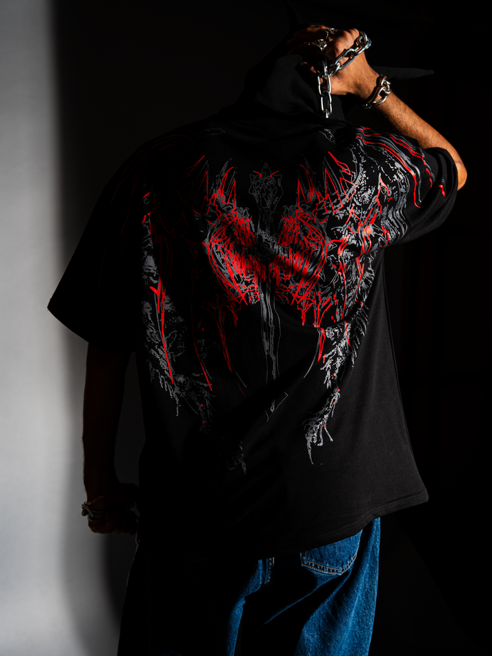 RED MARK OF THE DRAGON OVERSIZED TEE – DopeChique