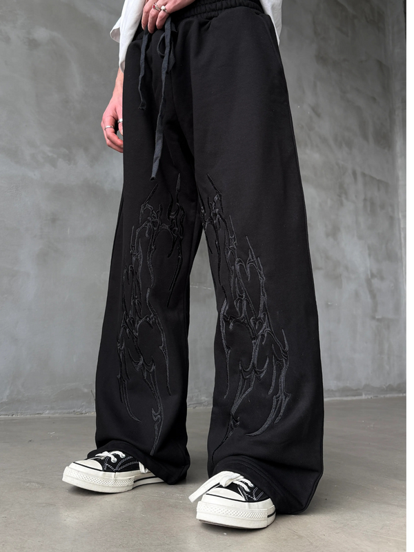 GOTHIC SPIRE EMBROIDERED SWEATPANTS – DopeChique